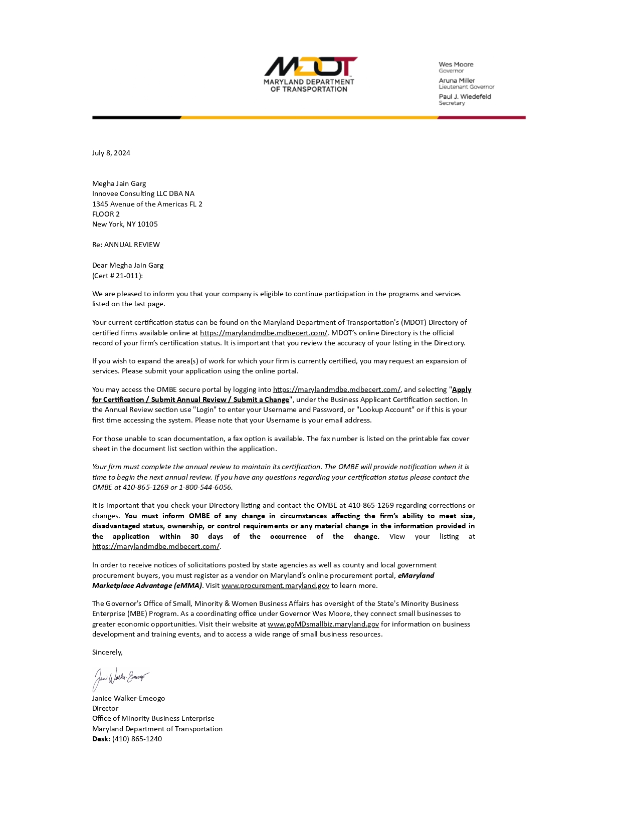 Certifications - Innovee